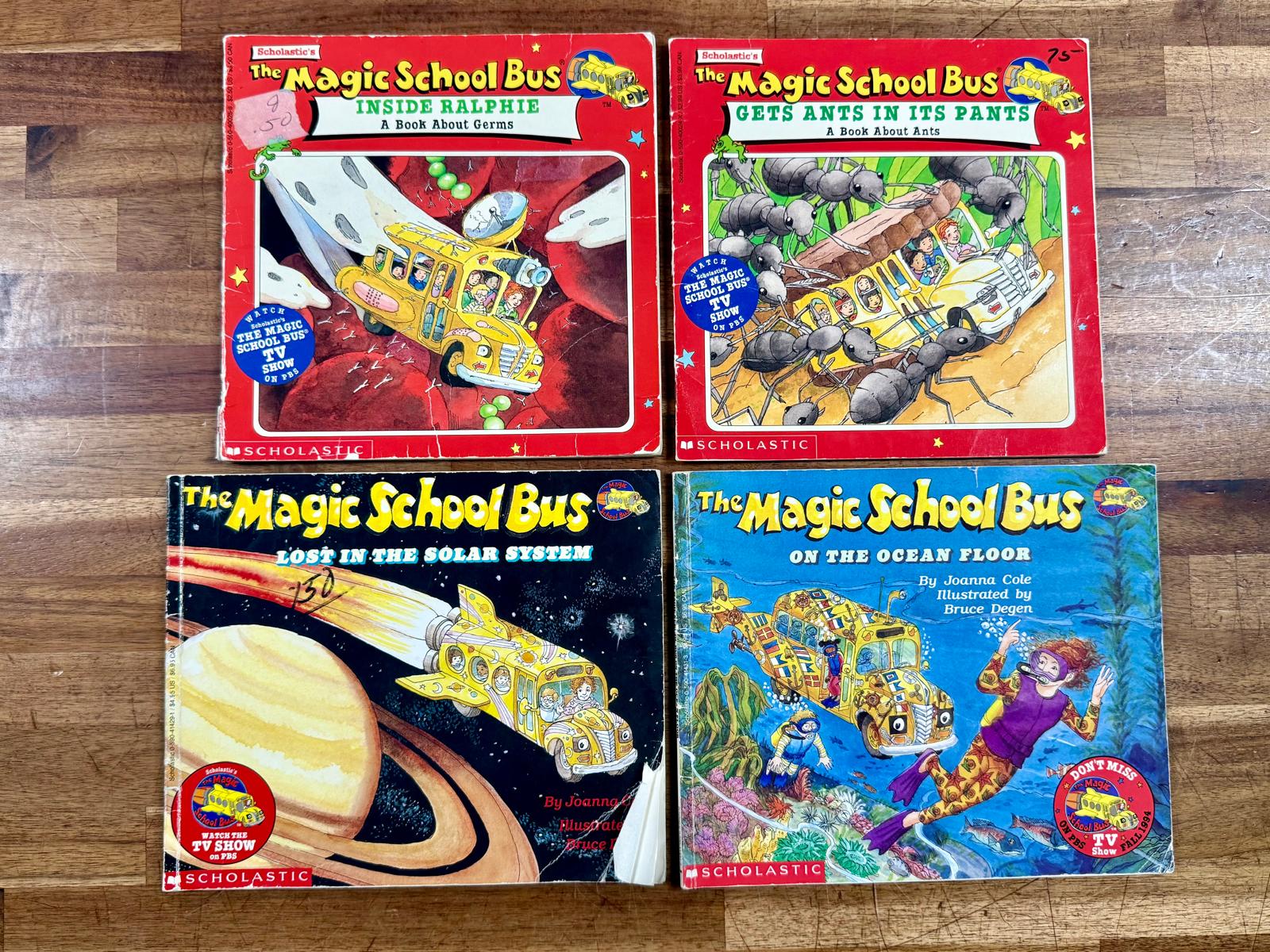 4 Magic School Bus Science Books: Ants, Germs, Ocean, Solar System ...