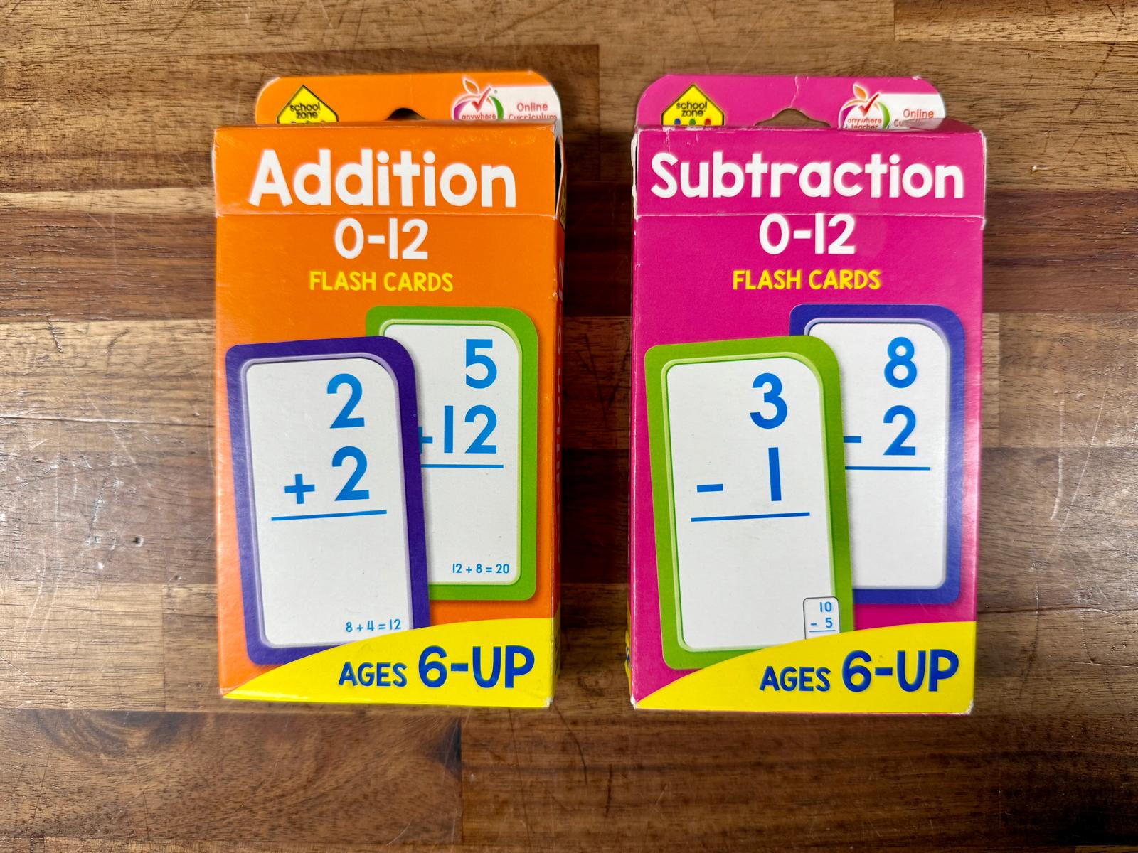 School Zone Addition & Subtraction Flash Cards (SET) – First Homeschool