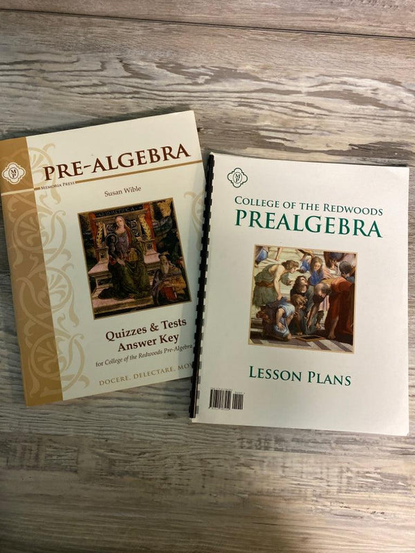 Prealgebra Lesson Plans & Quiz Test Answer Key by Memoria Press – First ...