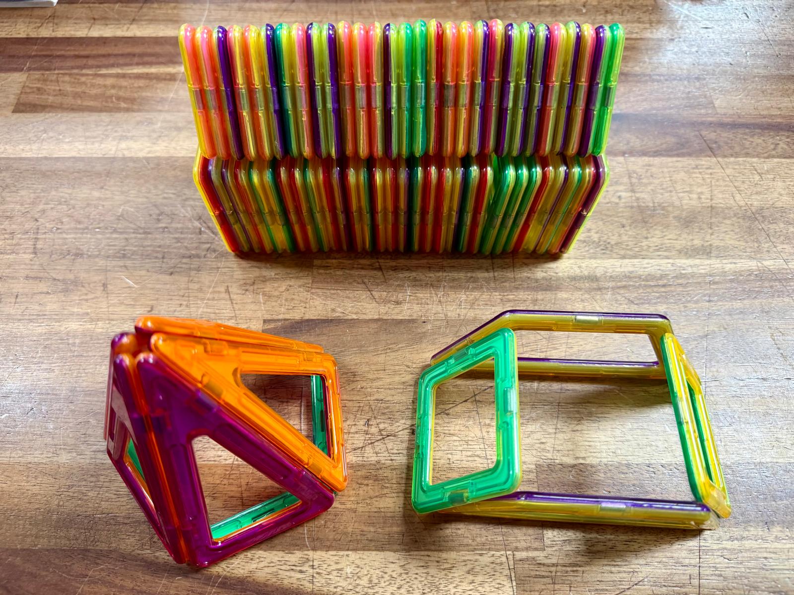 Lot of 69 Magna Tiles Magnetic Shapes Building Toys – First Homeschool