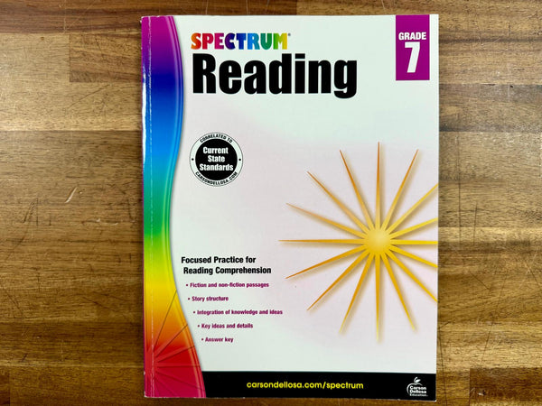 Spectrum Grade 7 Reading Comprehension Workbook by Carson-Dellosa ...