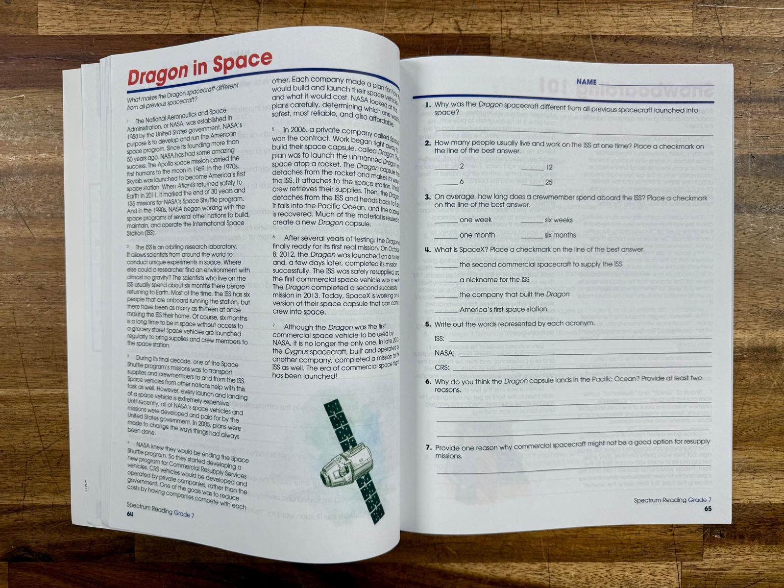 Spectrum Grade 7 Reading Comprehension Workbook by Carson-Dellosa ...