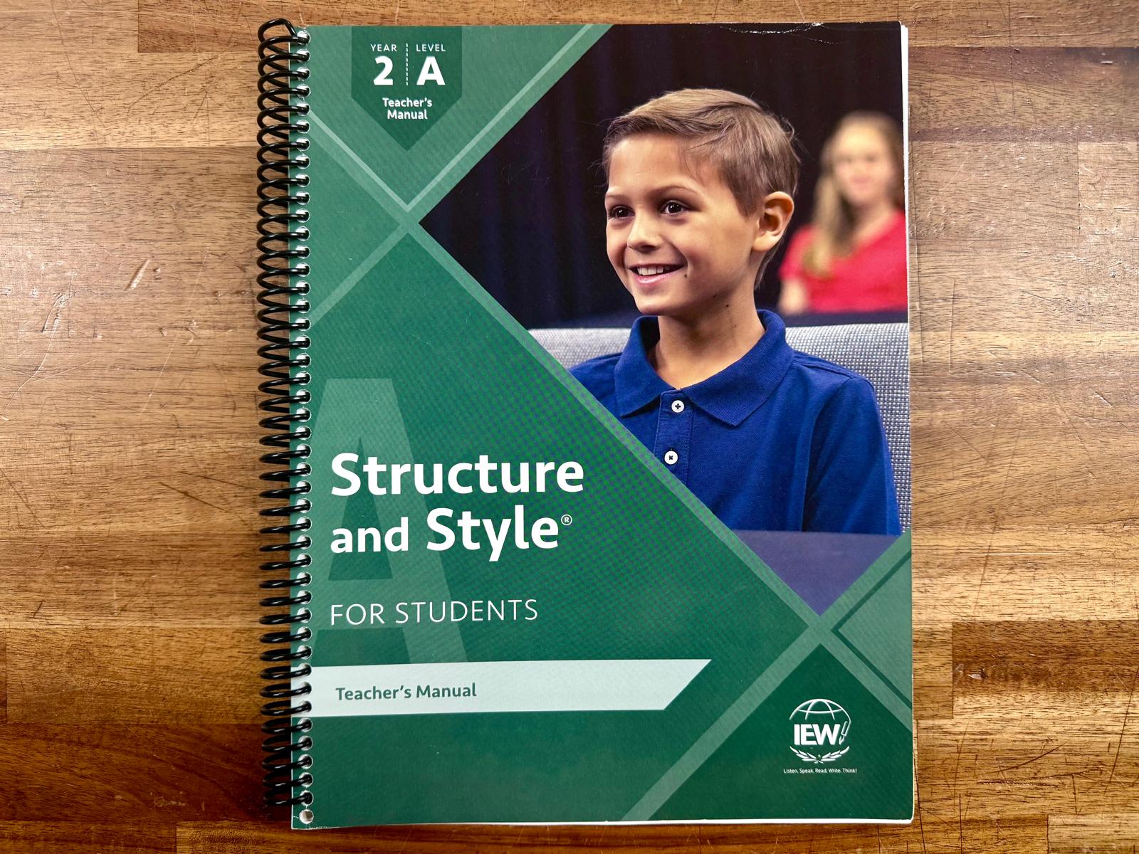 IEW Structure & Style for Students Year 2 Level A Teacher Manual - VG ...
