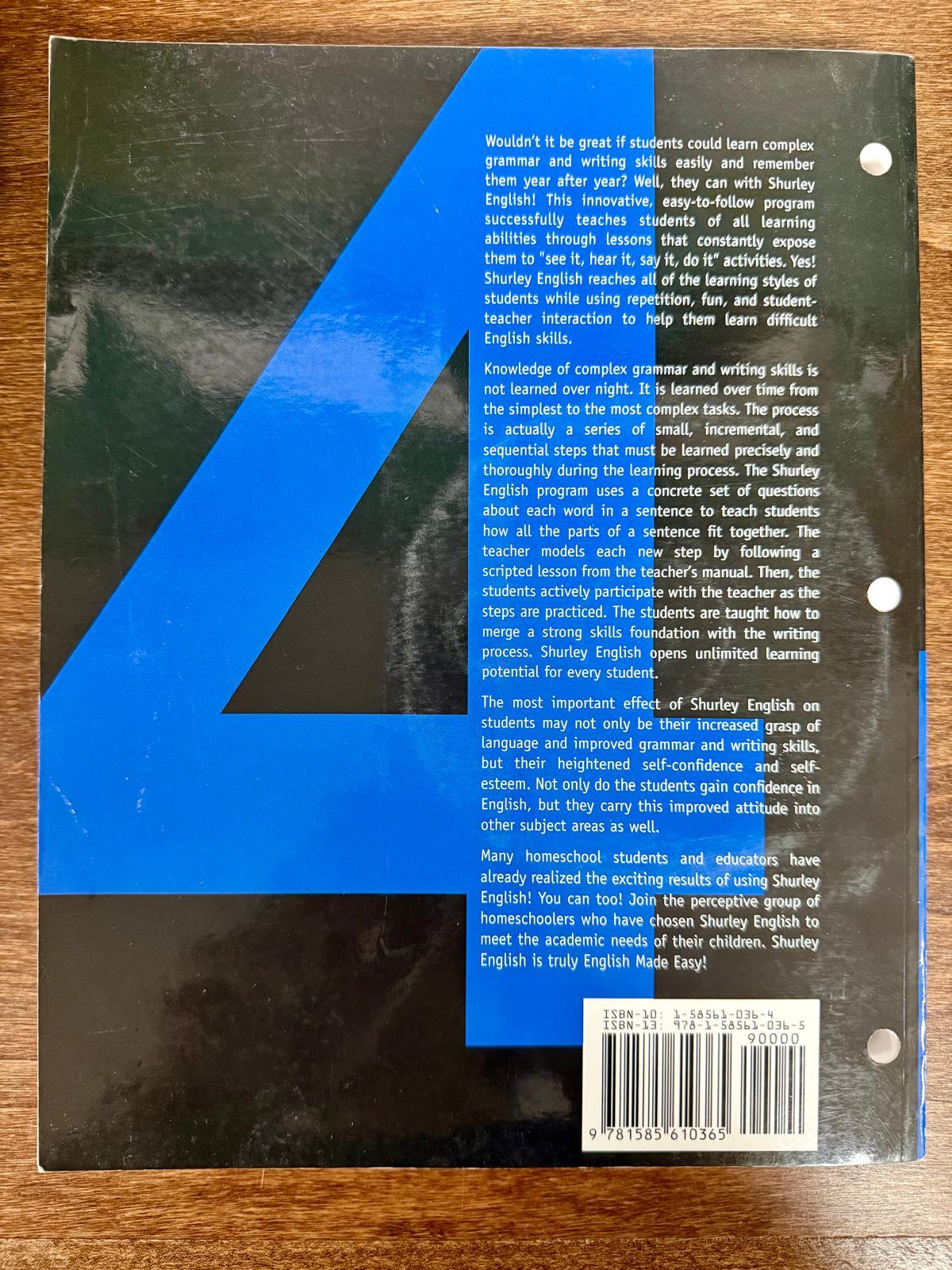 Shurley English Level 4 Teacher’s Manual Homeschooling Grammar & Compo – First Homeschool