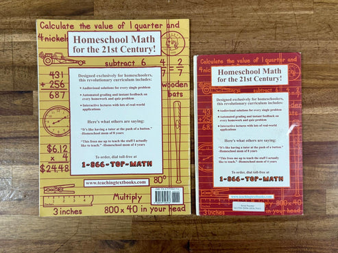 Teaching Textbooks Math 4 CD-ROM Set & Answer Booklet SET – First ...