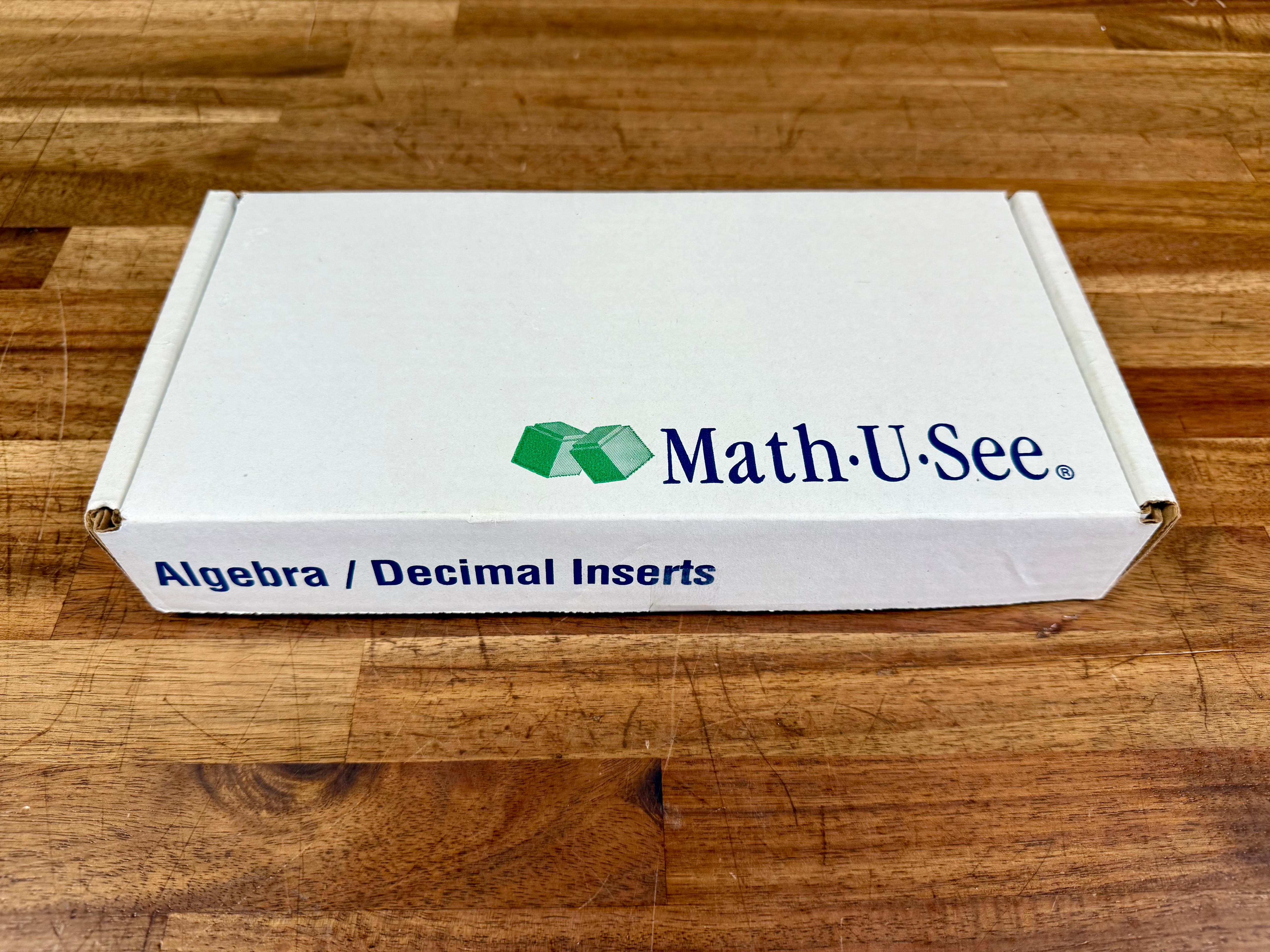 Math-U-See Algebra/Decimal Insert Kit – Complete Manipulatives Set ...