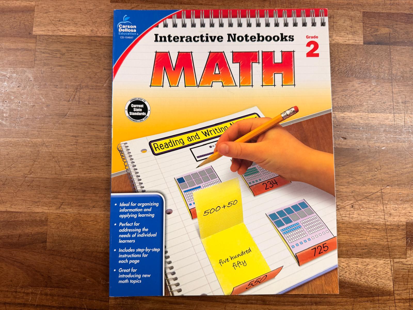 Carson Dellosa Interactive Notebooks Math Grade 2 – First Homeschool