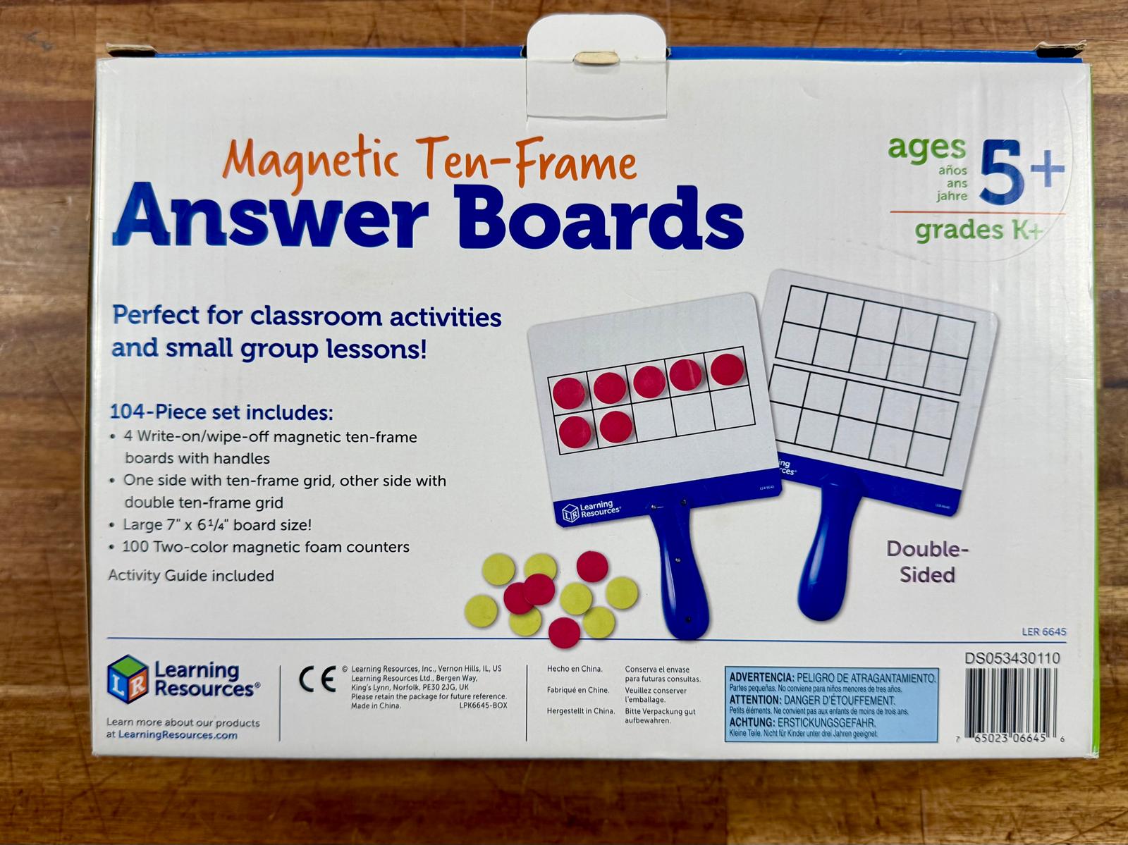 Learning Resources Magnetic Ten-Frame Answer Boards – First Homeschool