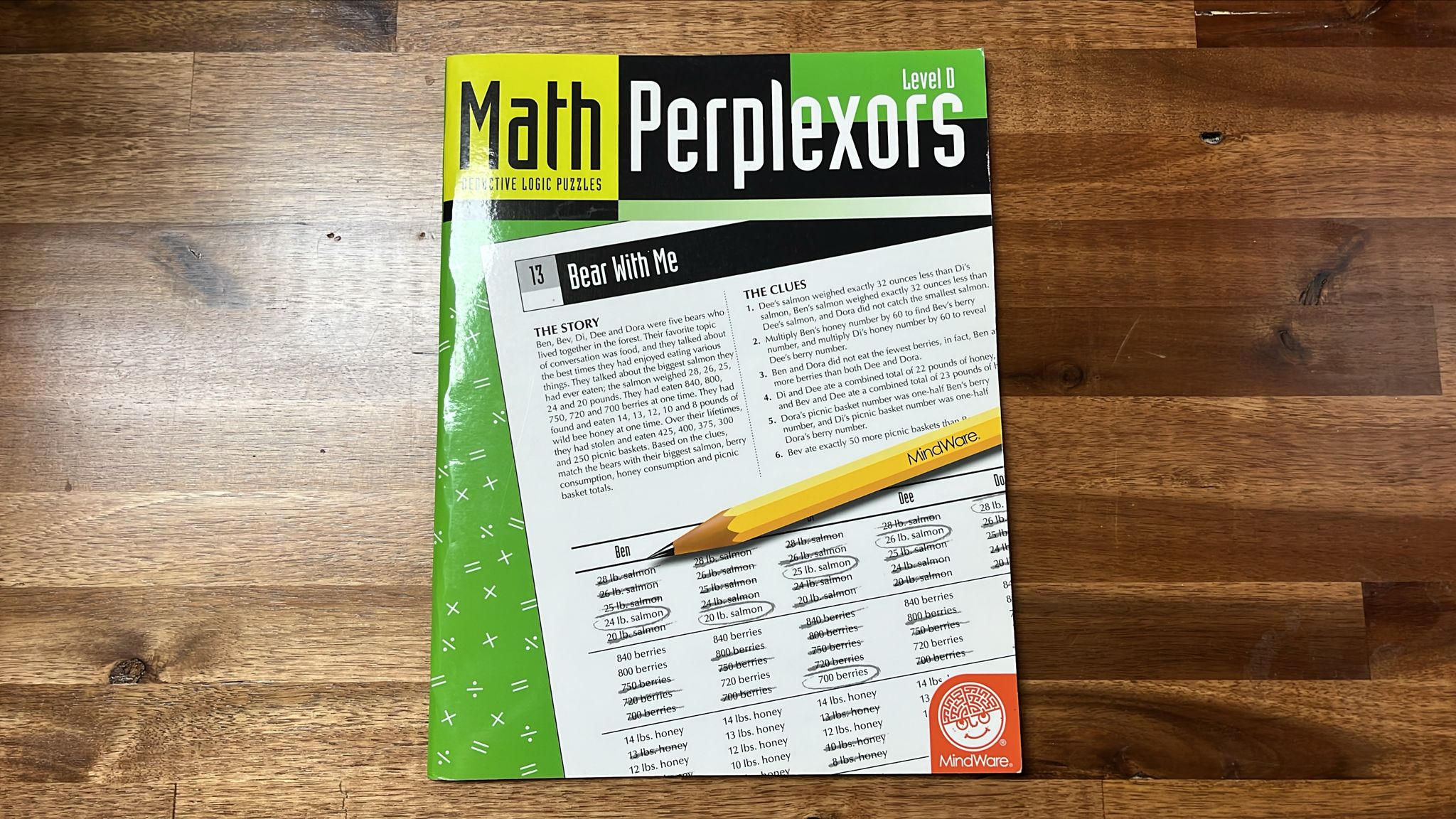 MindWare Math Perplexors Level D - Detective Logic Puzzles for Kids ...