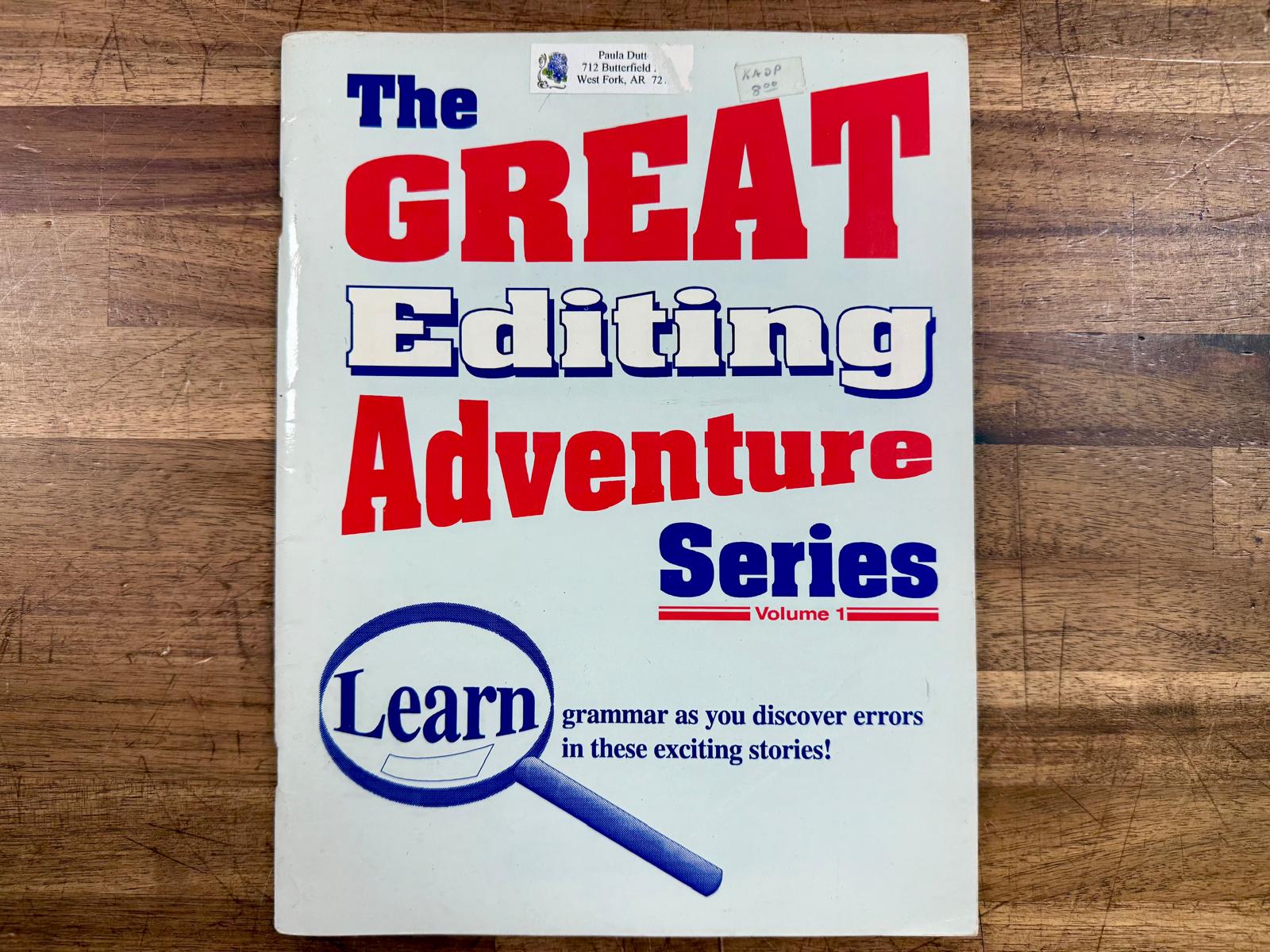 Common Sense Press The Great Editing Adventure Series Volume 1 ...