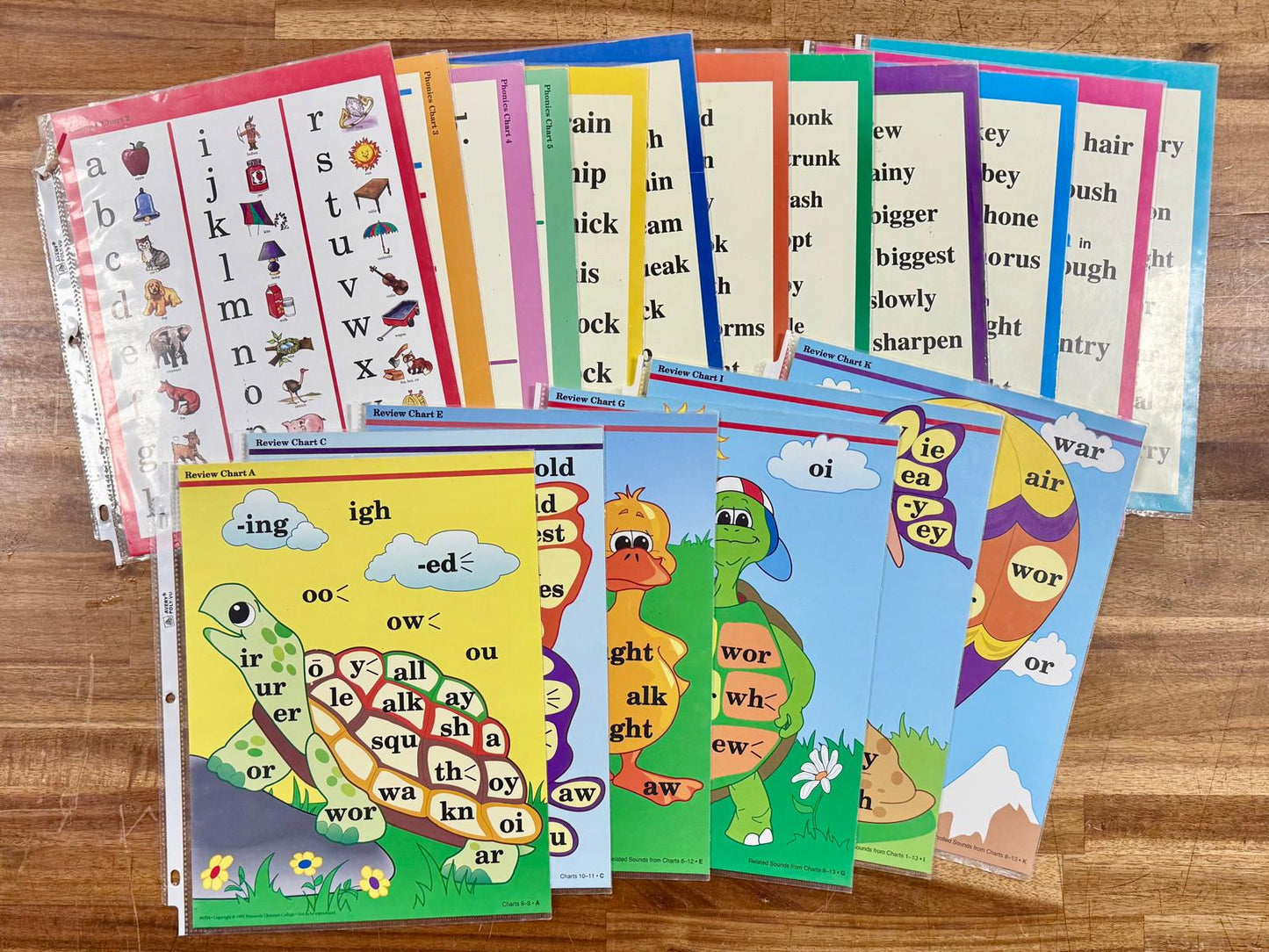 Abeka Basic Phonics Charts Grades 1-3 - Inclusive Binder Set (Missing ...
