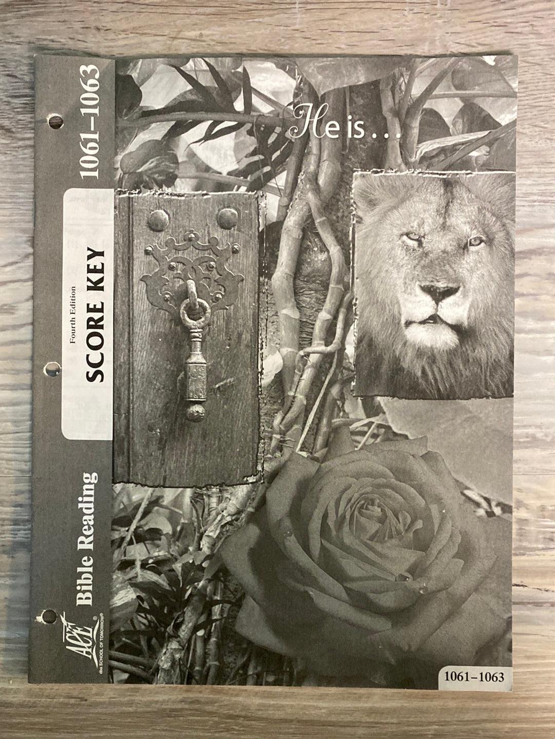 ACE PACEs Bible Reading Score Key 1061-1063 – First Homeschool