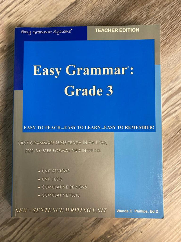 Easy Grammar Grade 3 Teacher Edition – First Homeschool