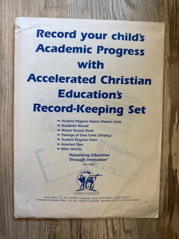 ACE Record Keeping Set – First Homeschool
