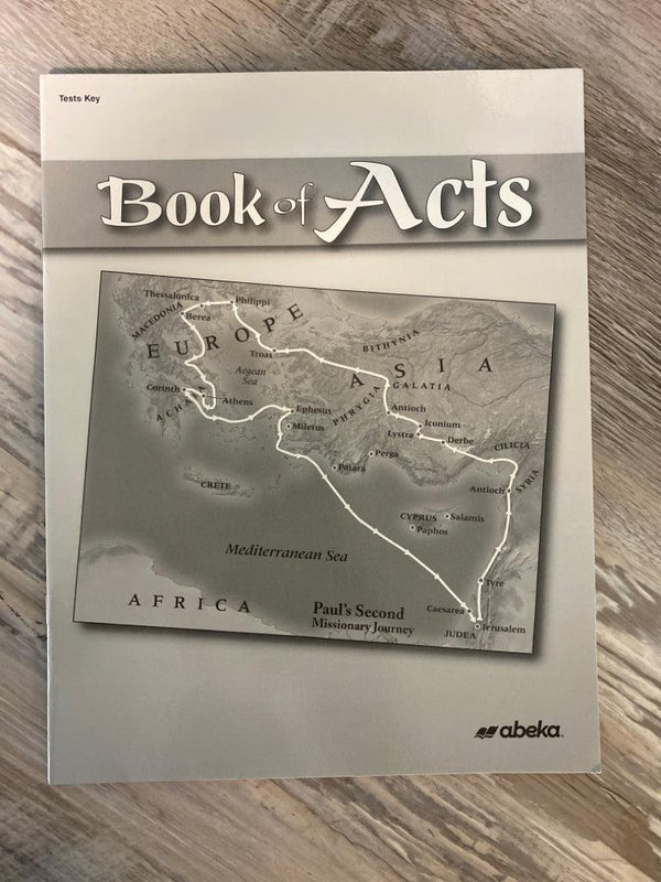 Abeka Book of Acts Test Key – First Homeschool