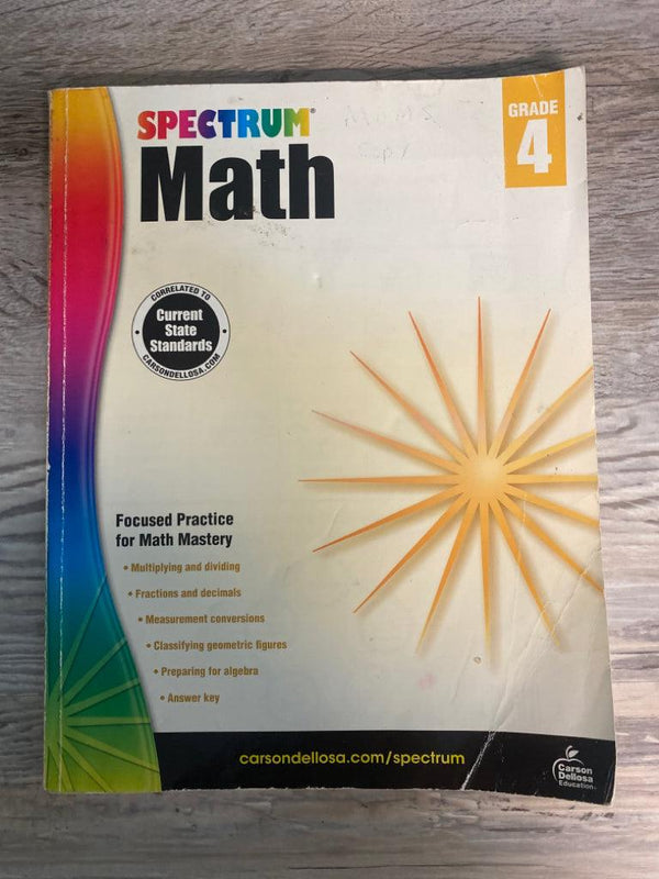 Spectrum Math Grade 4 Workbook – First Homeschool