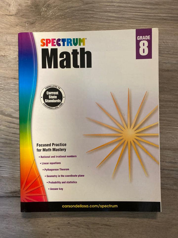 Spectrum Math Grade 8 Workbook – First Homeschool